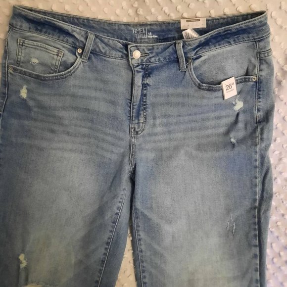 Time and Tru | Jeans | Time And Tru 8 Mid Rise Distressed Denim Jeans ...
